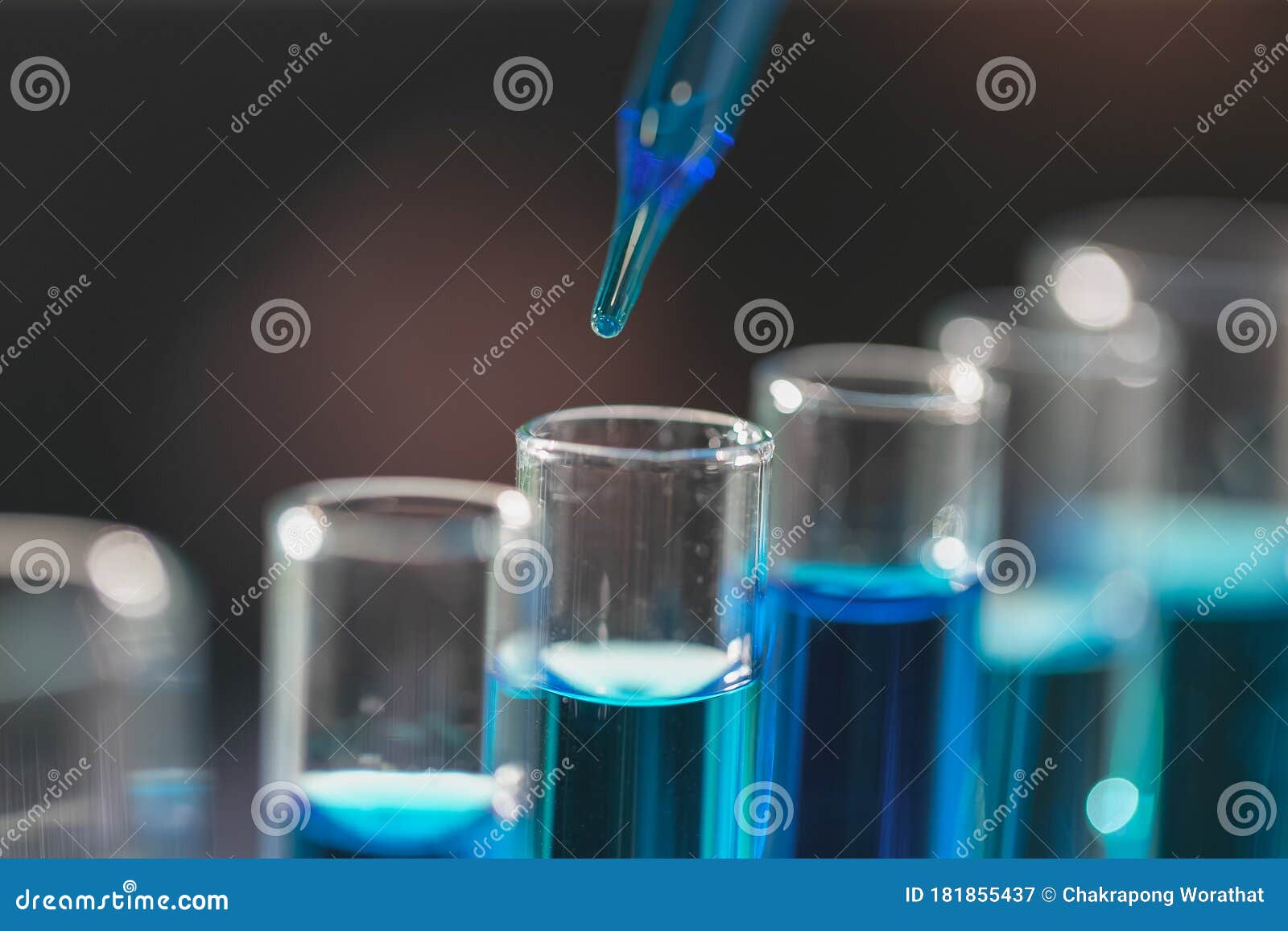 Close Up Science Laboratory Test Tubes Stock Image - Image of medicine ...