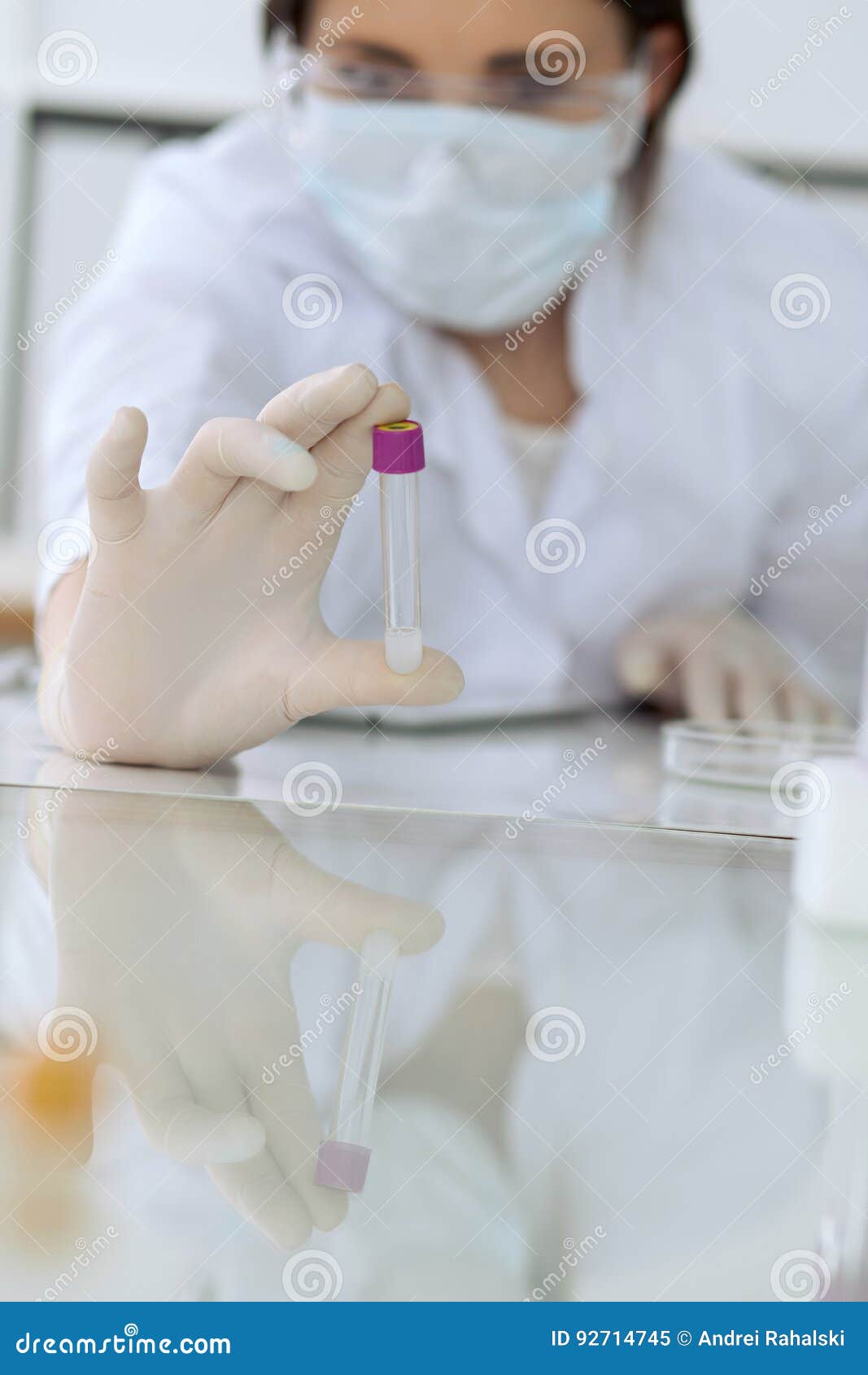 Close Up of Scientific Research Hands with Clear Solution in Laboratory ...