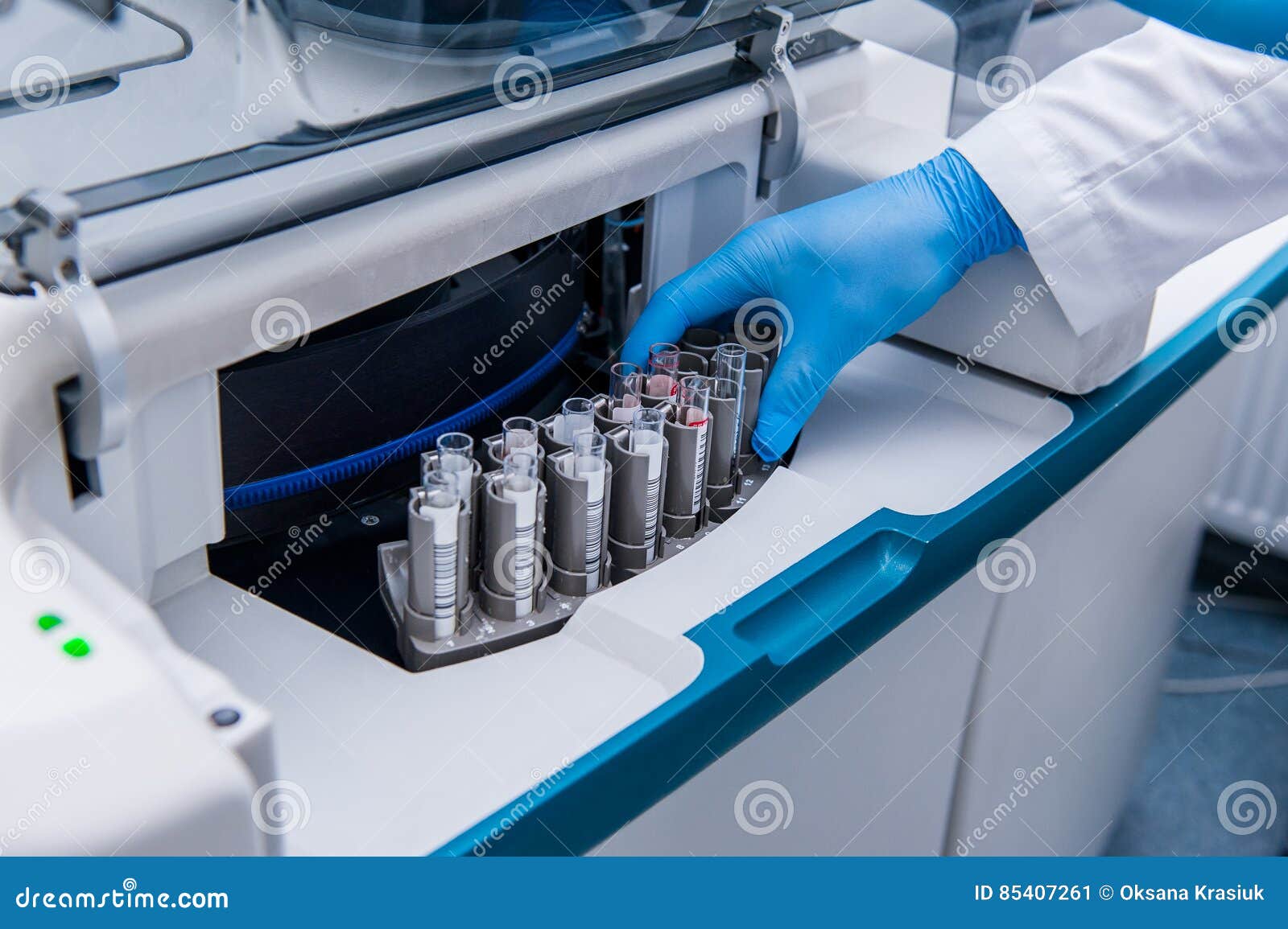Close Up Scientist Doing Chemical Test in Modern Laboratory. Selective ...