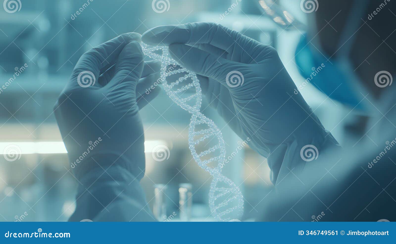 Scientist Hands Holding Flasks With Fluids Tinted With Florescence In ...