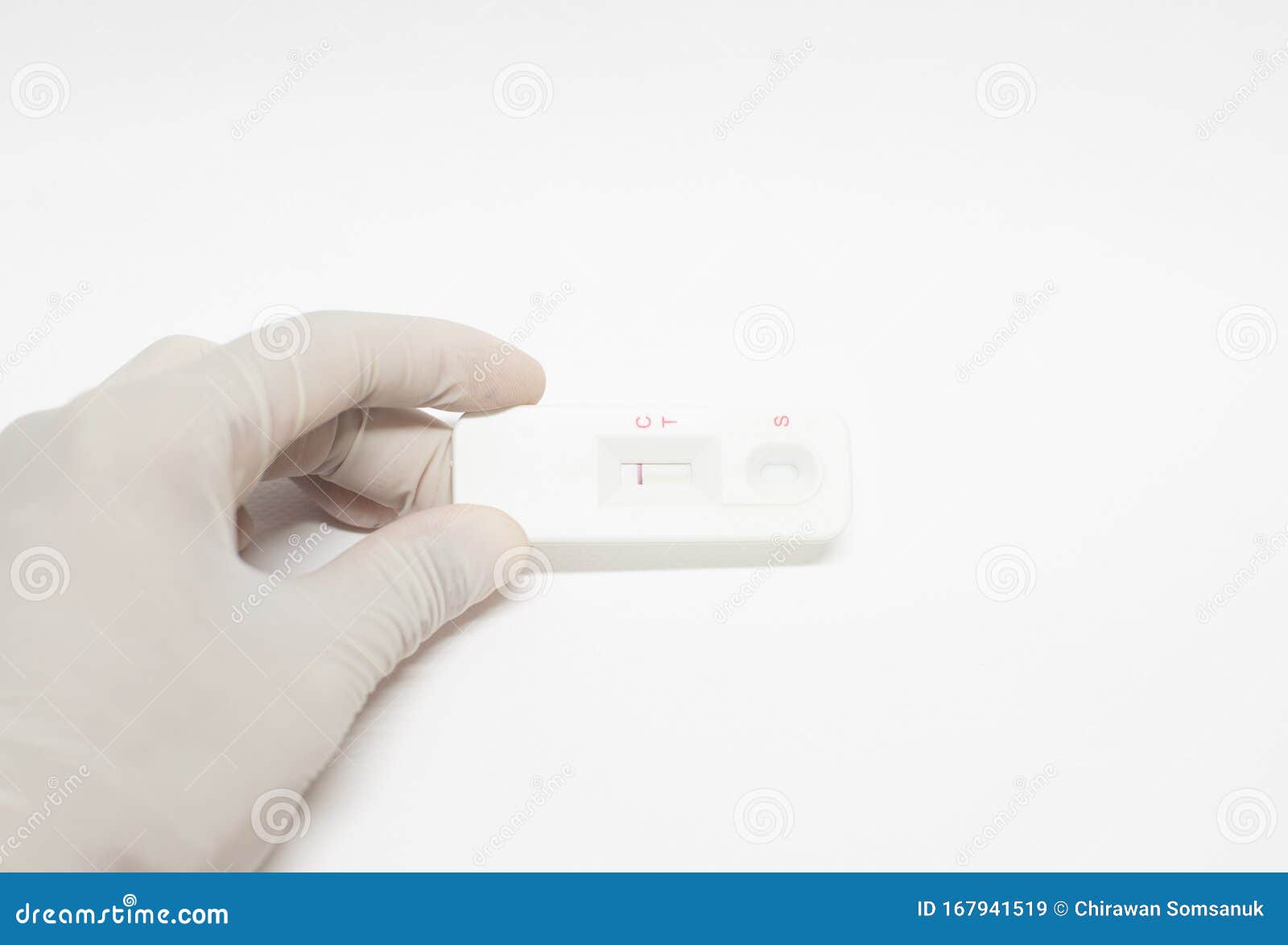Scientist Testing Strip Test on White Background Stock Image - Image of ...