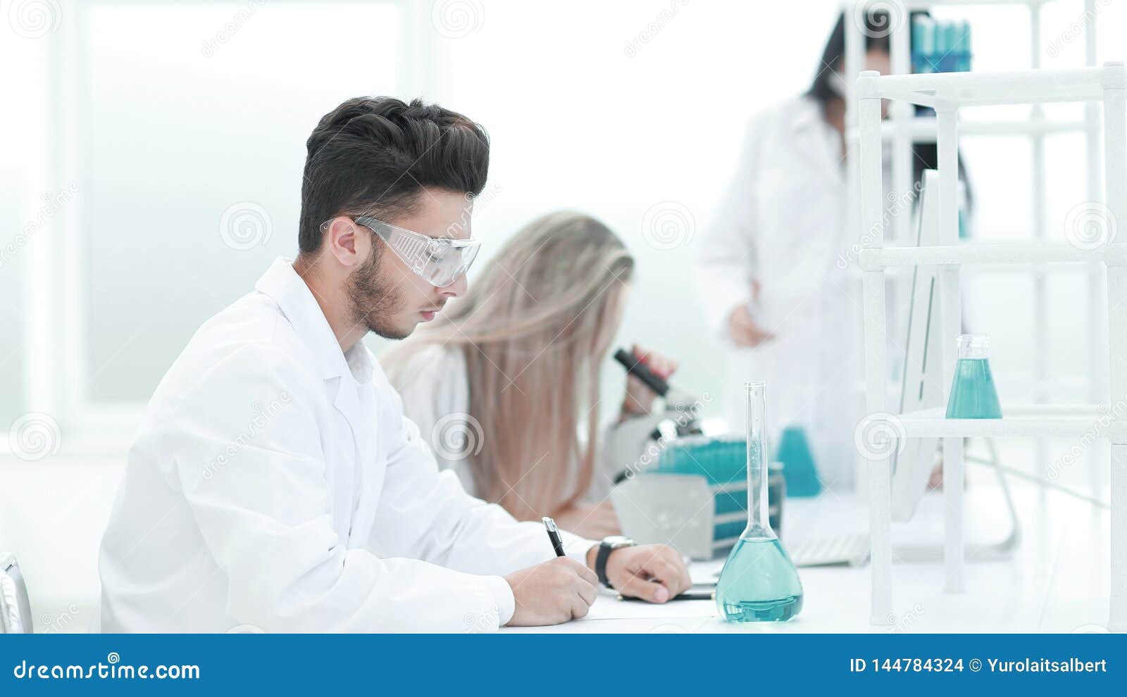Close Up.the Scientist Writes Data To the Log Stock Photo - Image of ...