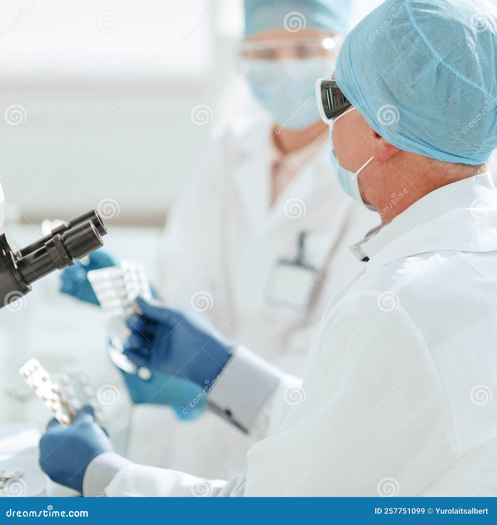 Close Up. Scientists are Testing Samples of New Drugs Stock Image ...