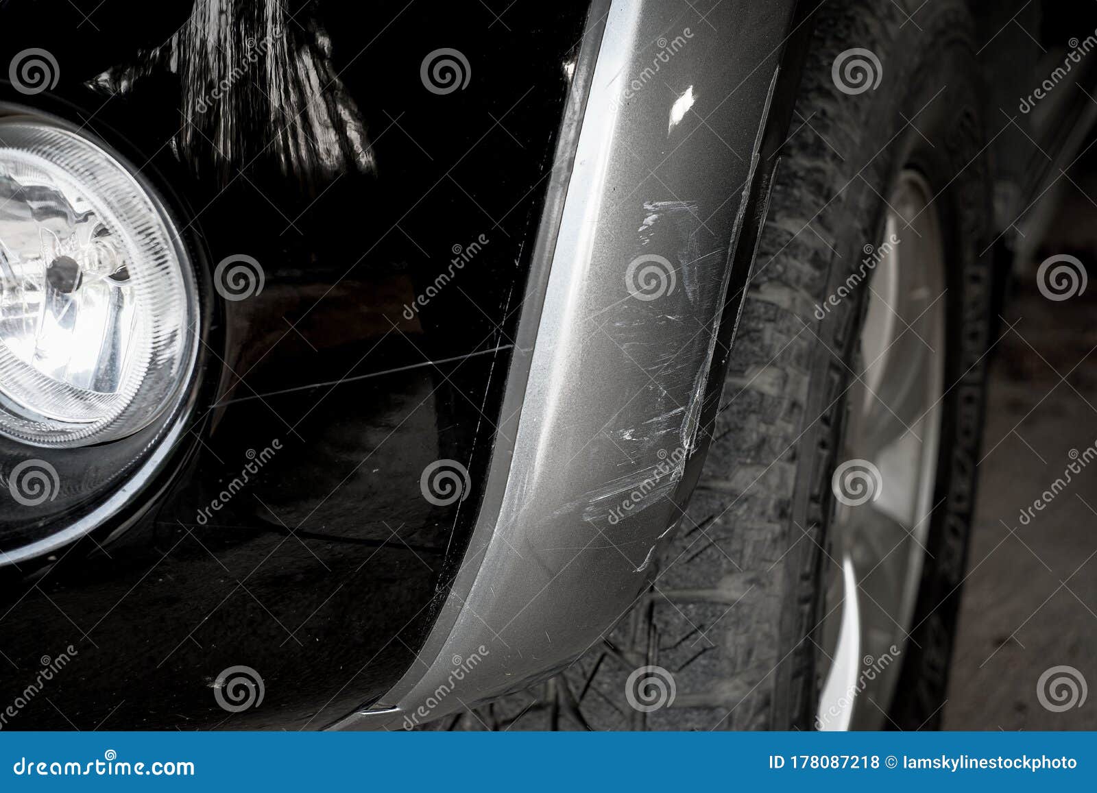 Close Up the Scratch on the Car after Accident Stock Photo - Image of ...