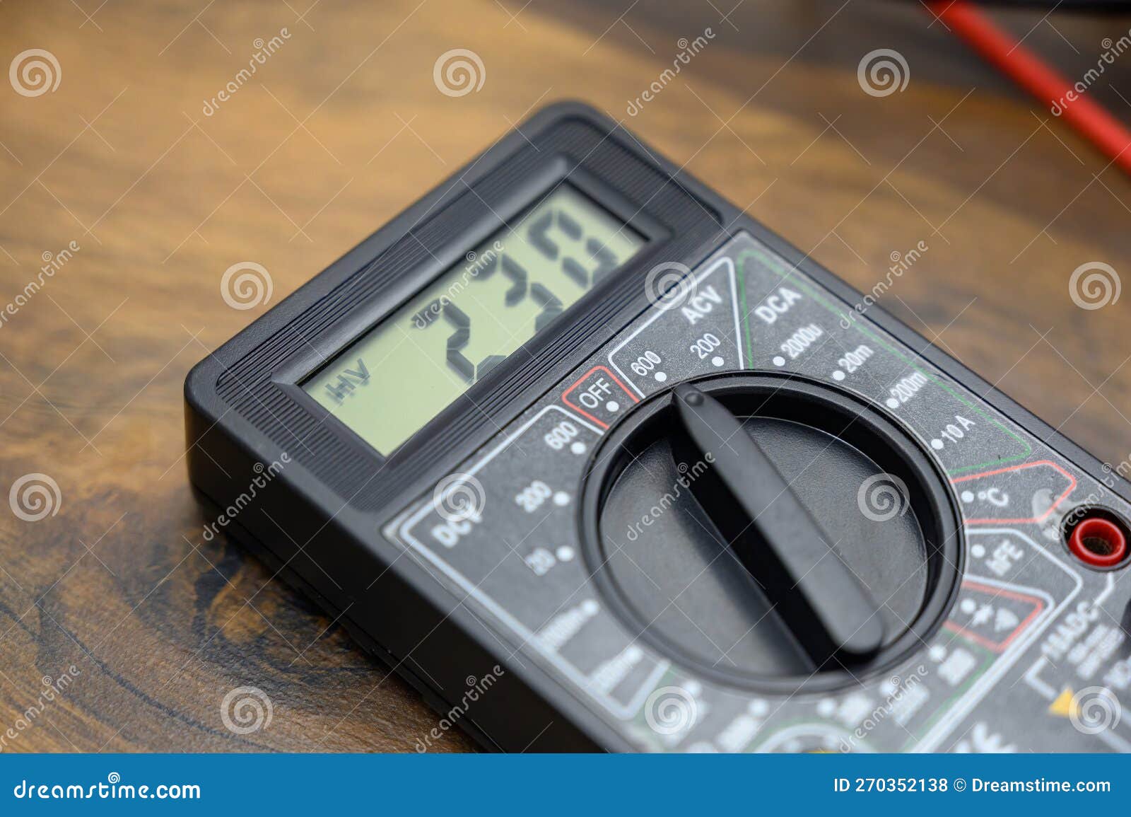 Close-up of the Screen Testing a Multimeter during a Test of Current ...