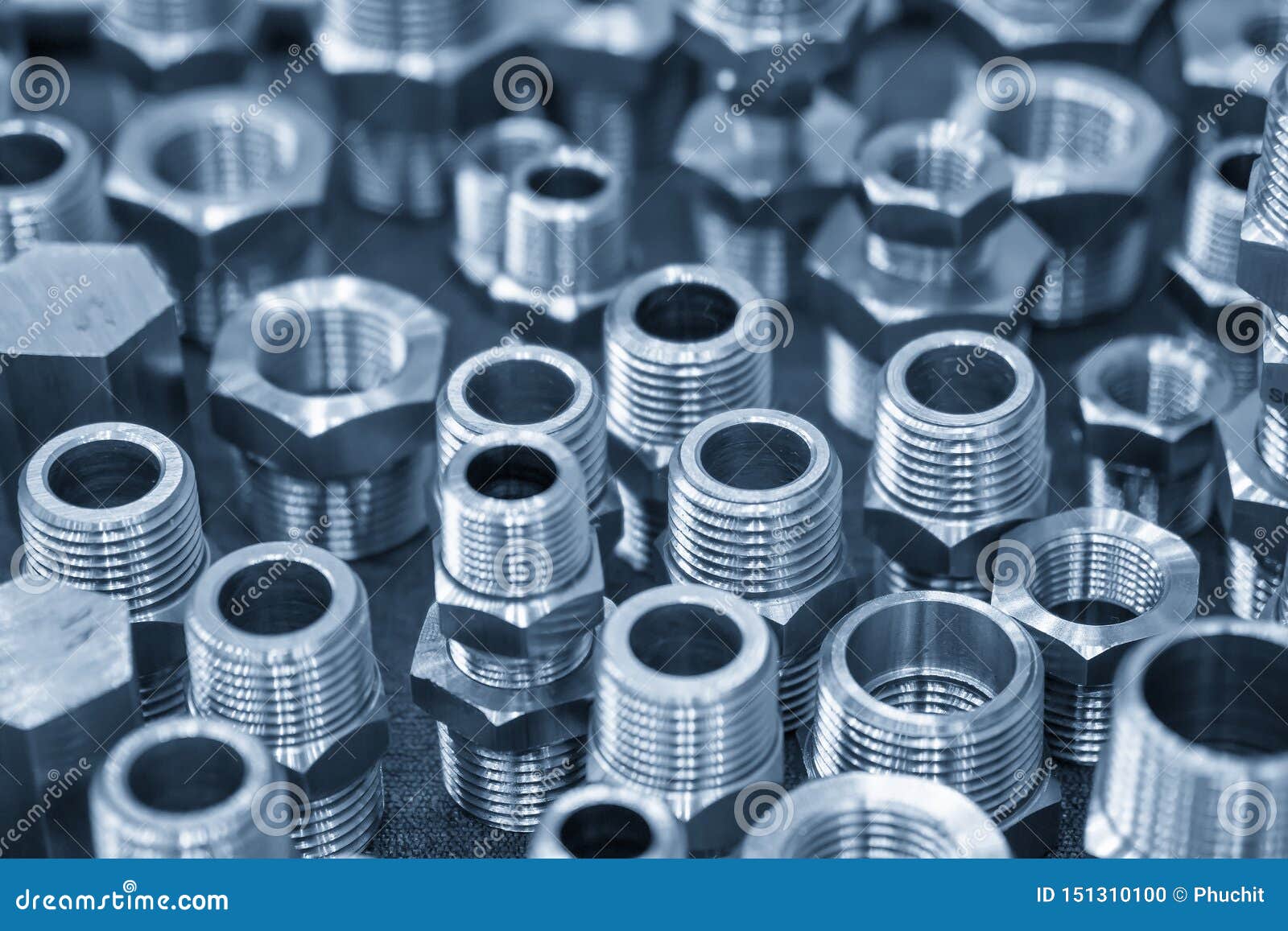 Close-up of the Fitting Connector Parts for Pipeline Processing. Stock ...