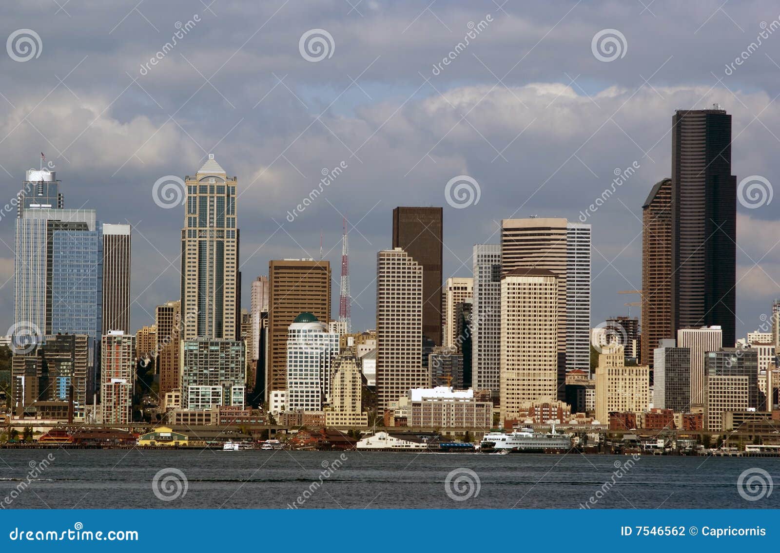 Close Up of Seattle Financial District Stock Photo - Image of business ...