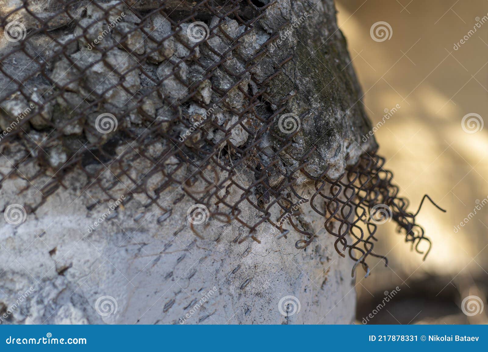 Section Of An Old Partially Weathered And Polluted Building Wall Of ...