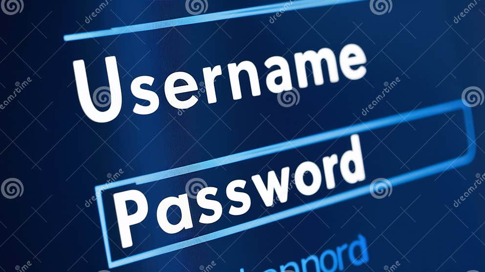 Close-Up of Secure Login Page on a Computer Screen Stock Illustration ... Close-Up of Secure Login Page on a Computer Screen Stock Illustration ...