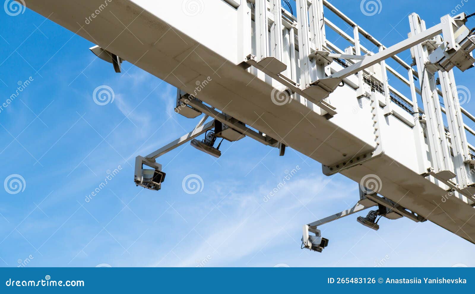 Close-up of Security Camera on the Street. Multi-angle CCTV on Pillar ...