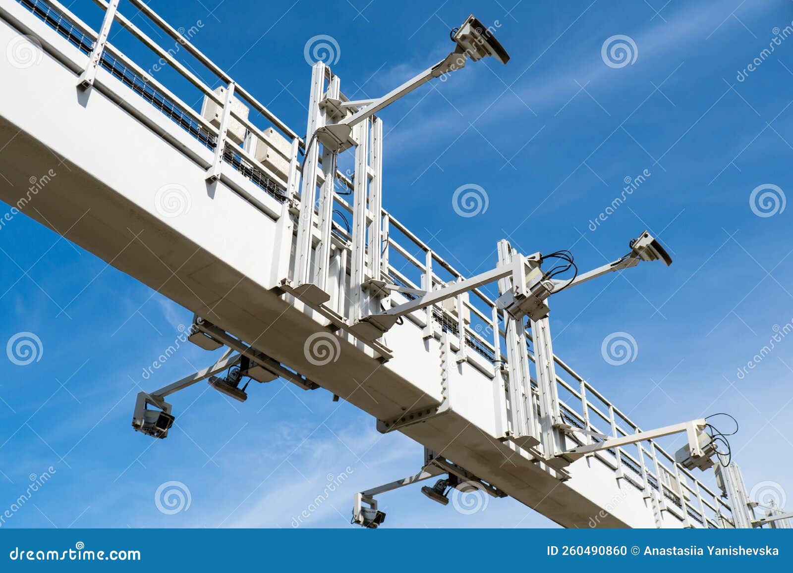 CCTV 360 Degree Surveillance Camera Over The Road With Domed Glass ...