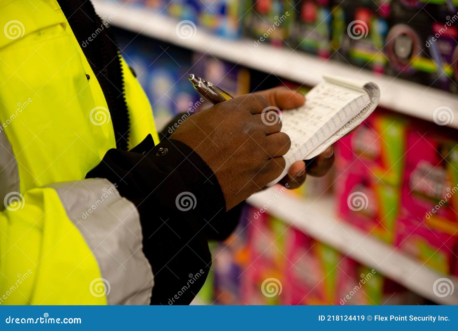 Security Guard Recording Information To Share Stock Image - Image of ...