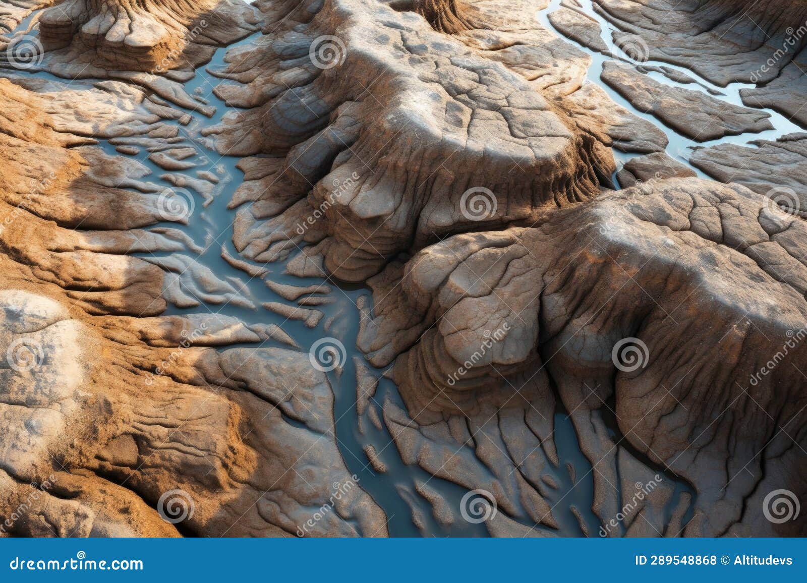 Close-up of Sediment Deposits at River Delta Stock Photo - Image of ...