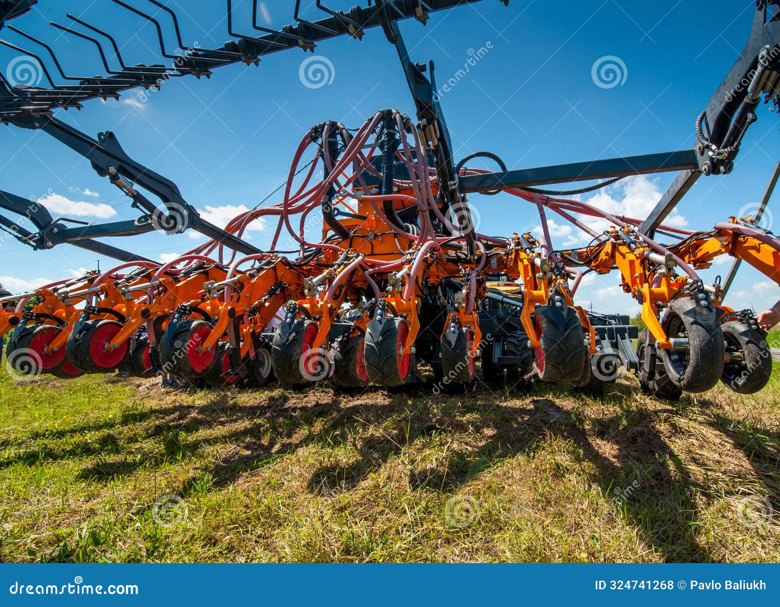 Close-up of a Seeder with Precision Seeding Technology, Wide Angle ...