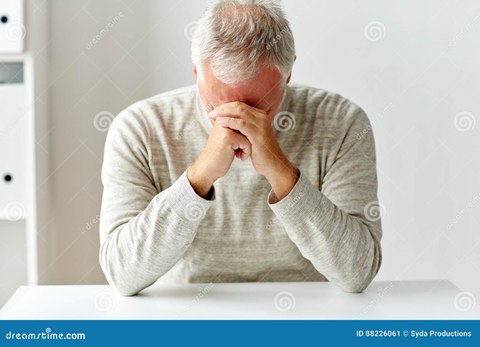 Close Up of Senior Man Thinking Stock Image - Image of businessman ...