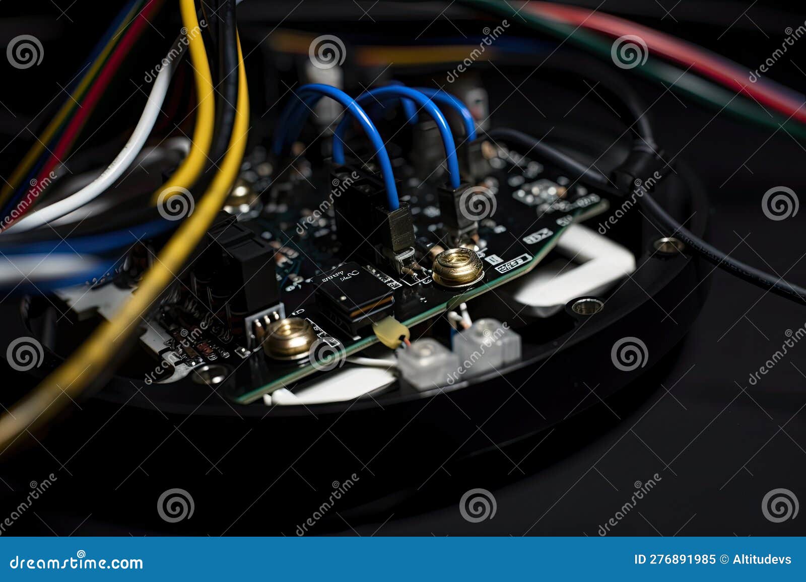 Close-up of Sensor, with Wires and Cables Visible Stock Illustration ...