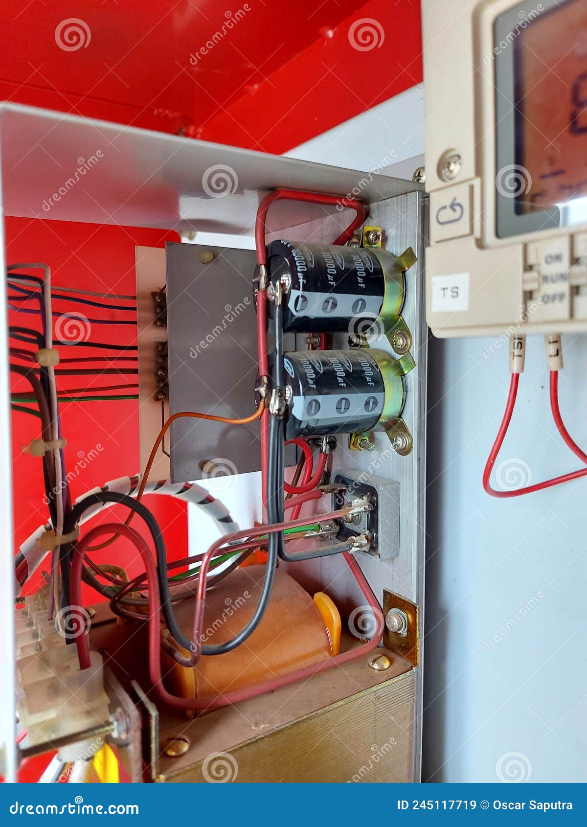 Close-up of a Series of Components on a Control Panel Stock Image ...