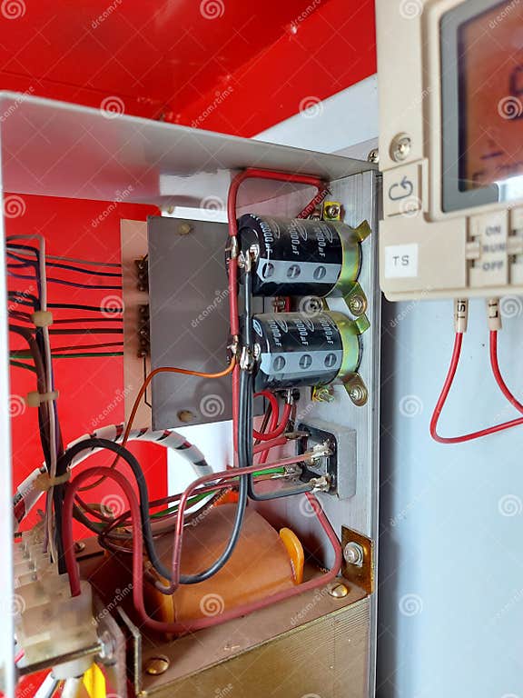 Close-up of a Series of Components on a Control Panel Stock Image ...