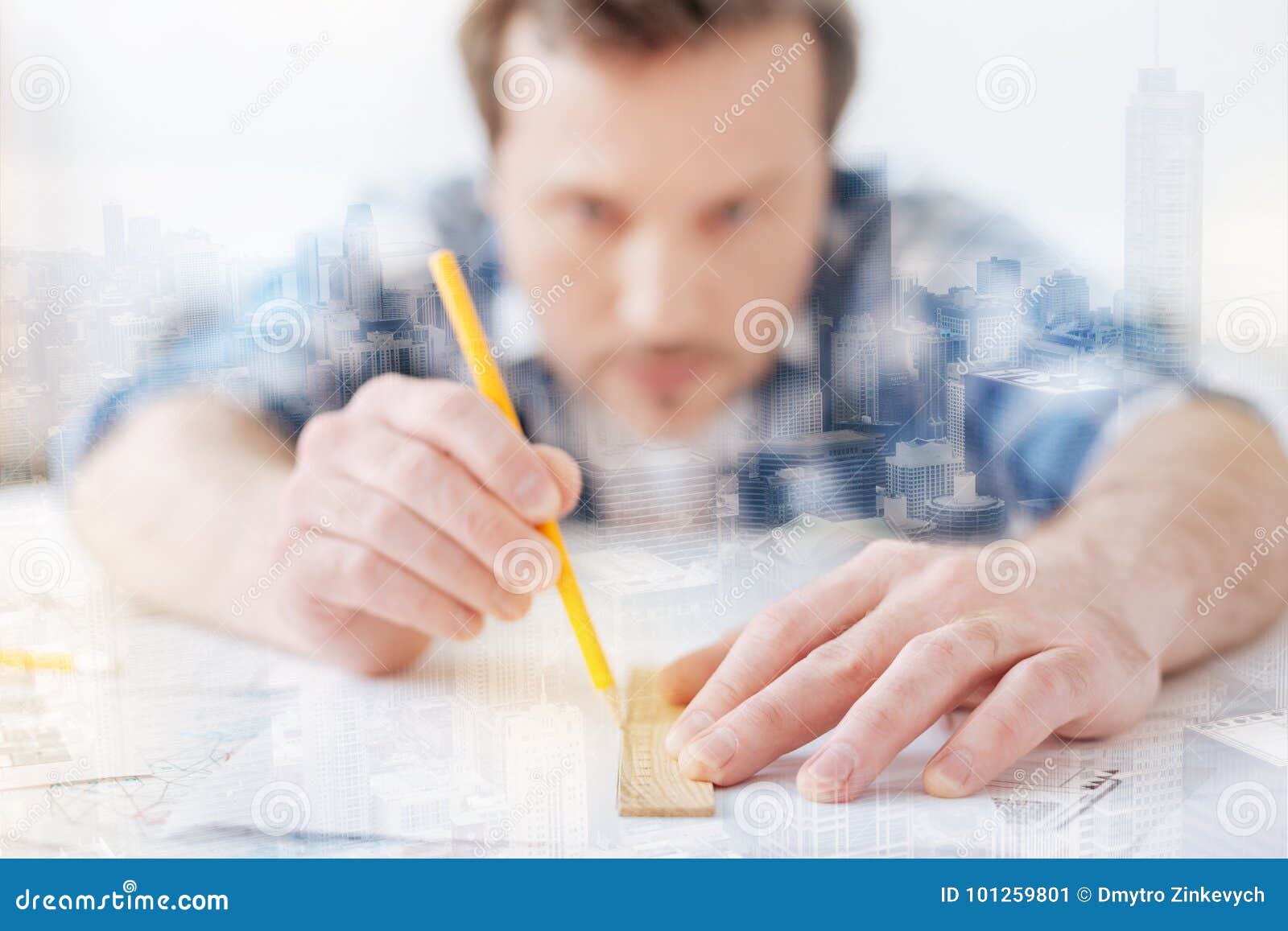 Close Up of Serious Engineer Stock Image - Image of intelligence ...