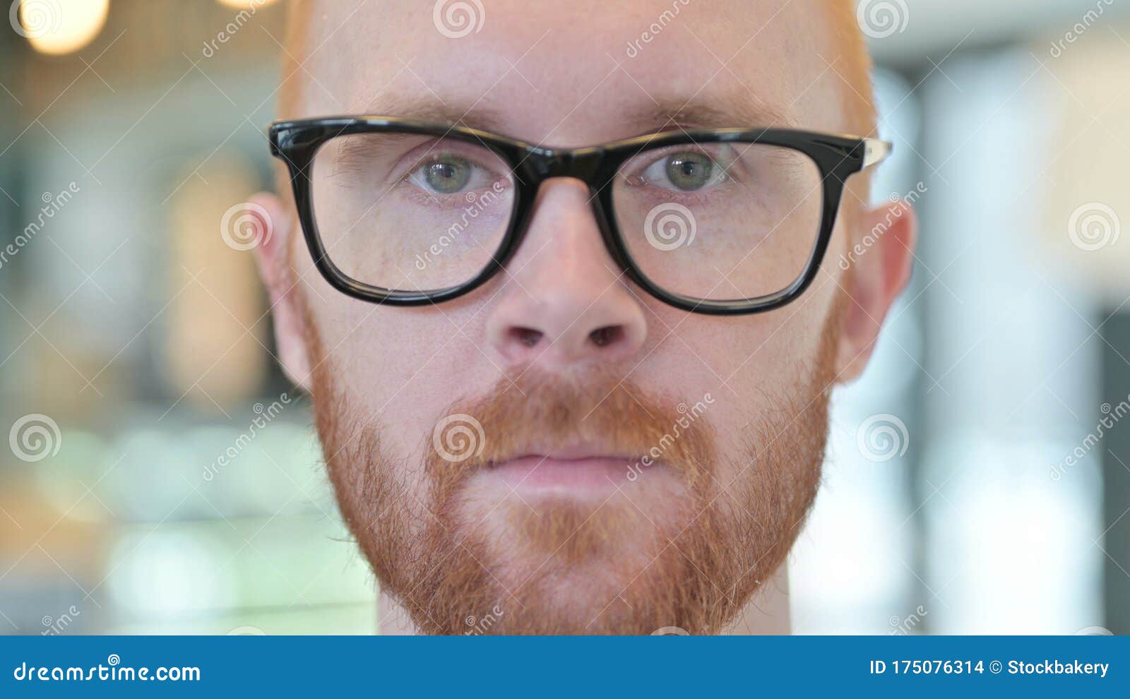 Close Up of Serious Face of Young Redhead Man Stock Photo - Image of ...