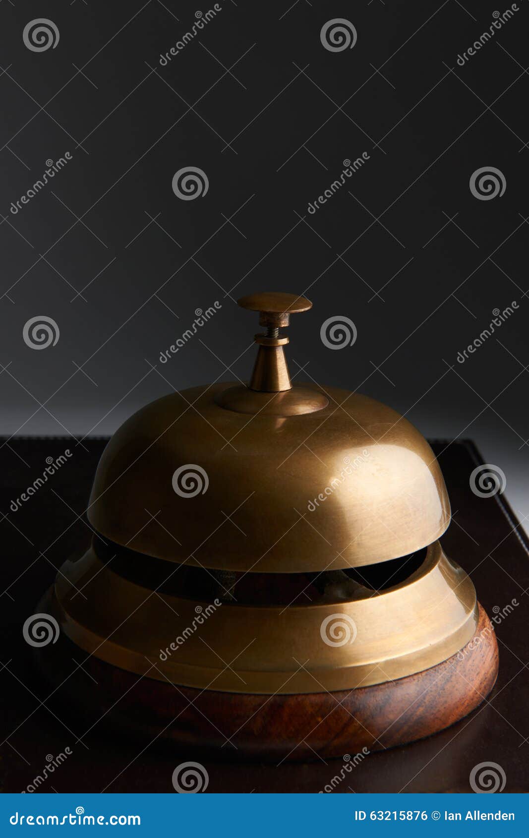 Close Up of Service Bell on Dark Background Stock Photo - Image of ...