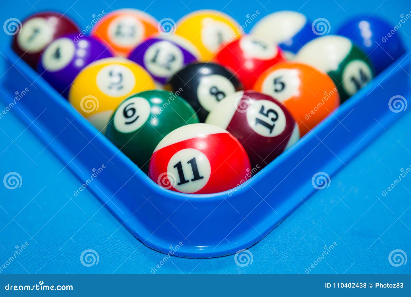 Billiard Pool Balls on Table Stock Photo - Image of numbers, billiard ...