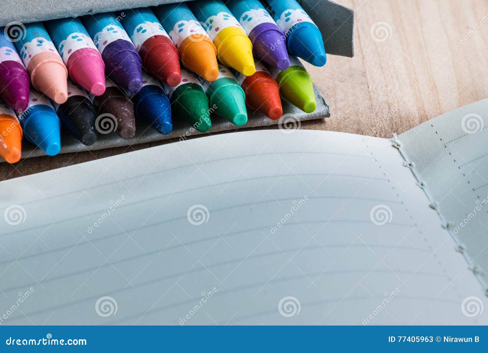 Close Up Set of Crayon in the Box Stock Image - Image of creativity ...