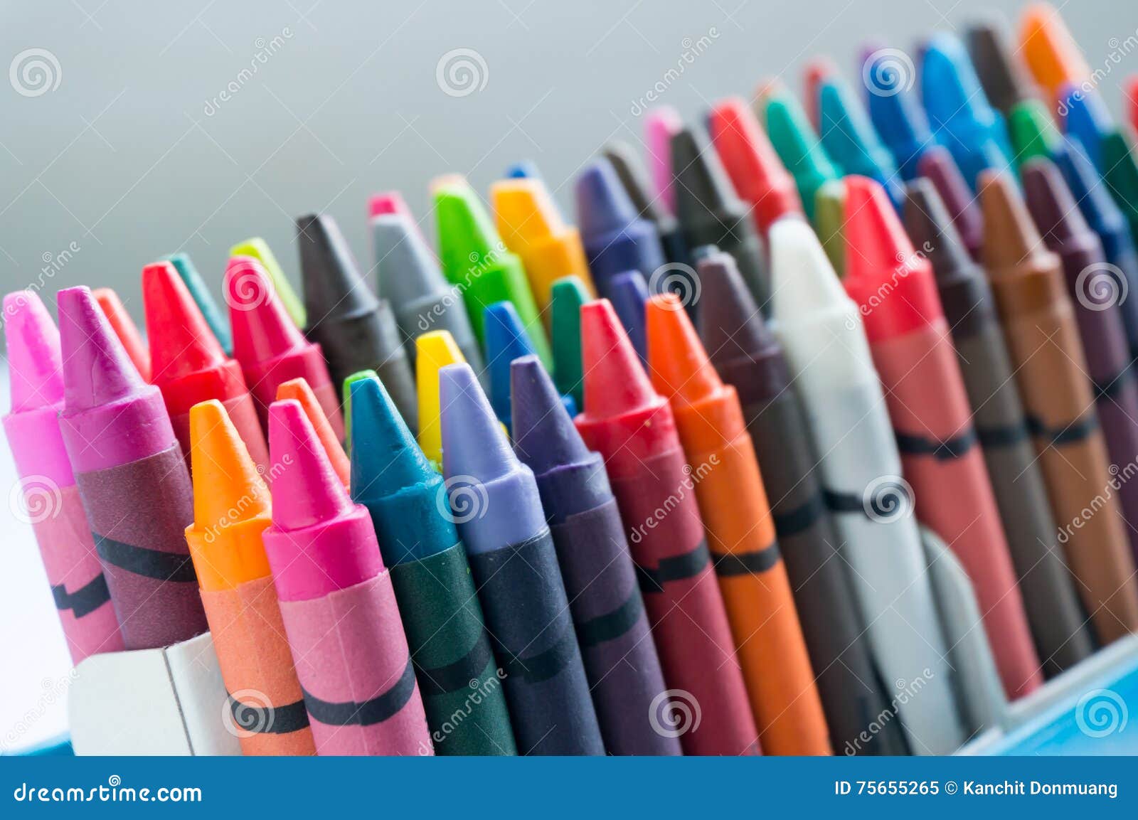 Close-up Of Crayons On The Desk Royalty-Free Stock Photo ...