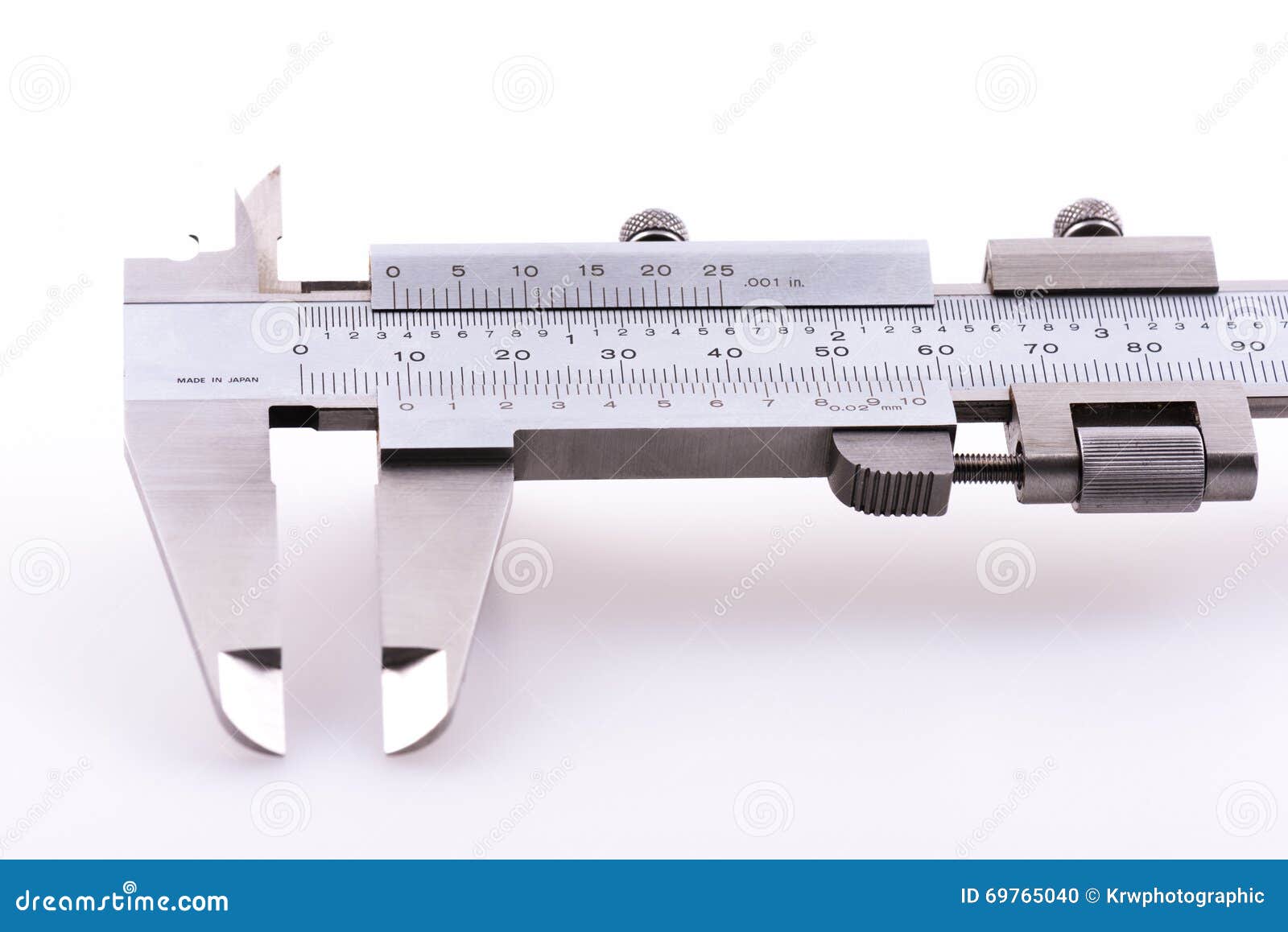 Close Up of a Set of Vernier Calipers Stock Photo - Image of scale ...