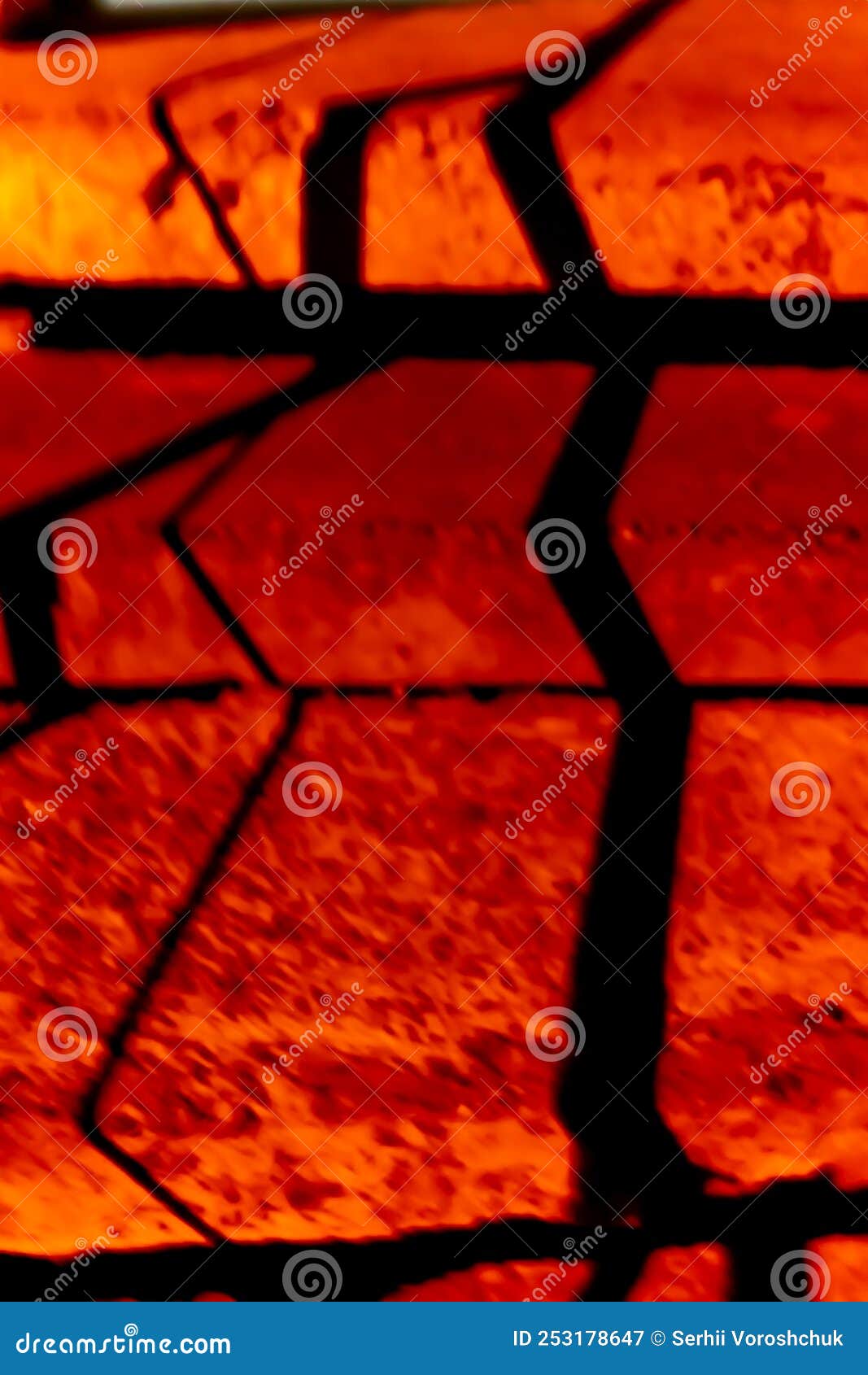 Close-up of Several Concrete Steps Illuminated by Red Night Light ...