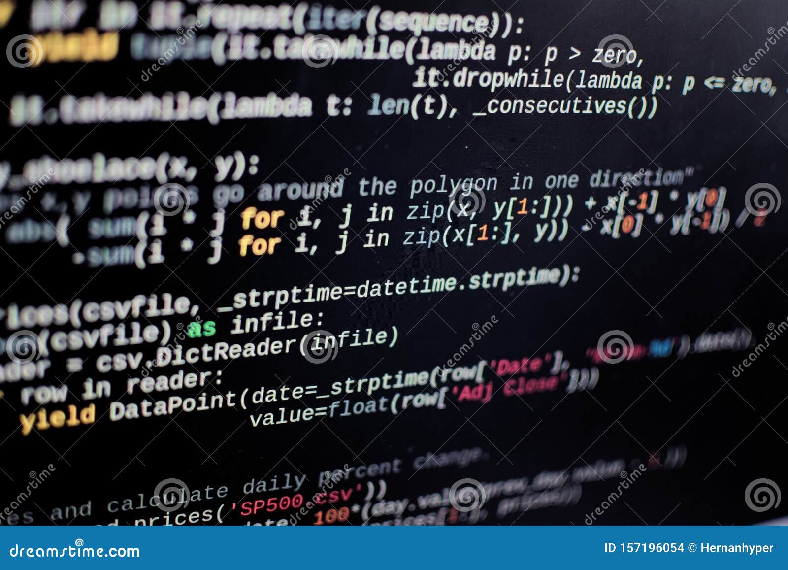 Programming Code on a Computer Screen Stock Photo - Image of source ...