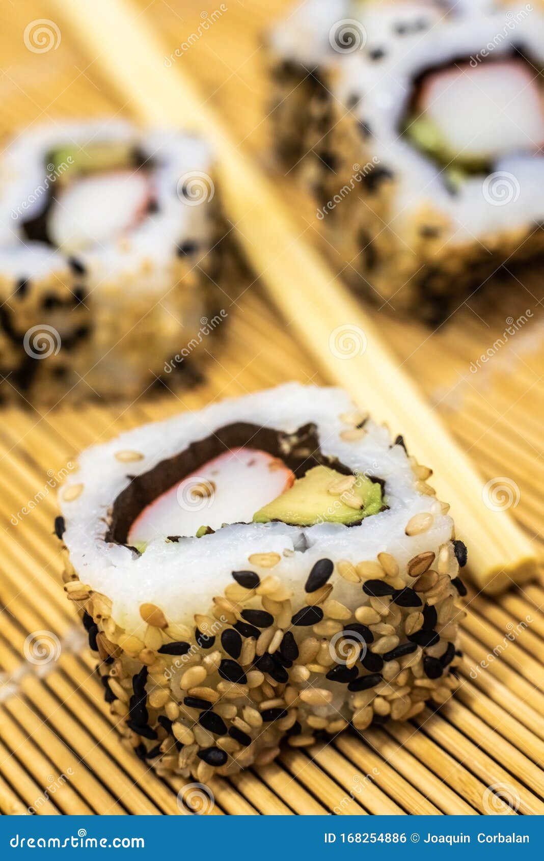 Close-up of Several Traditional Sushi Snacks Stock Photo - Image of ...