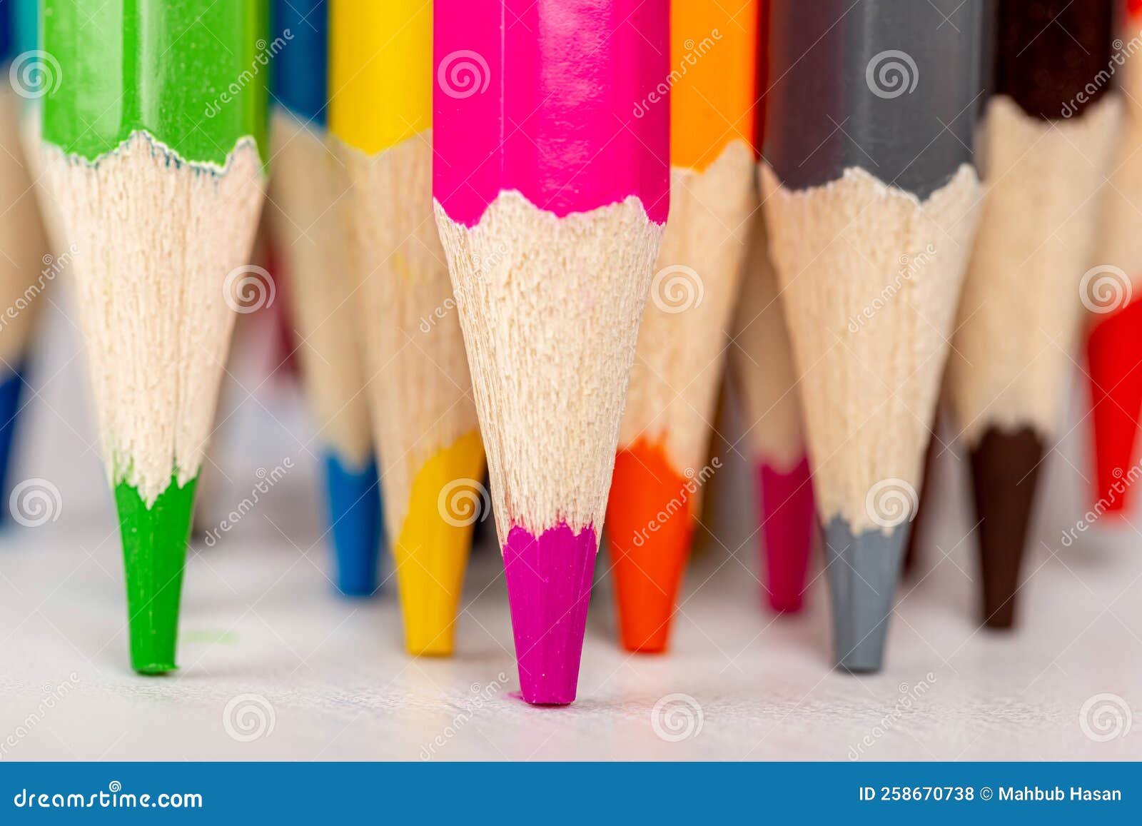 Close Up, Sharp Colored Pencils Stock Photo - Image of background ...