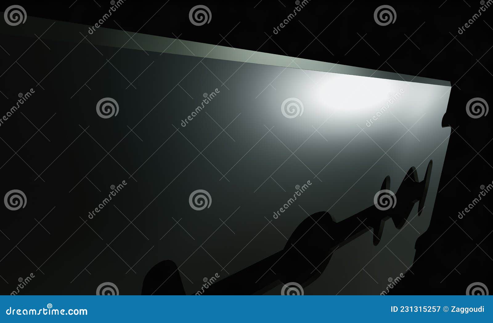 Close Up of Sharp Razor Blade Steel Metal Stock Illustration ...