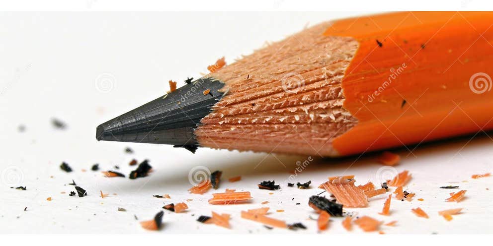 A Close-up of a Sharpened Pencil, the Graphite Tip Pointed and Ready ...