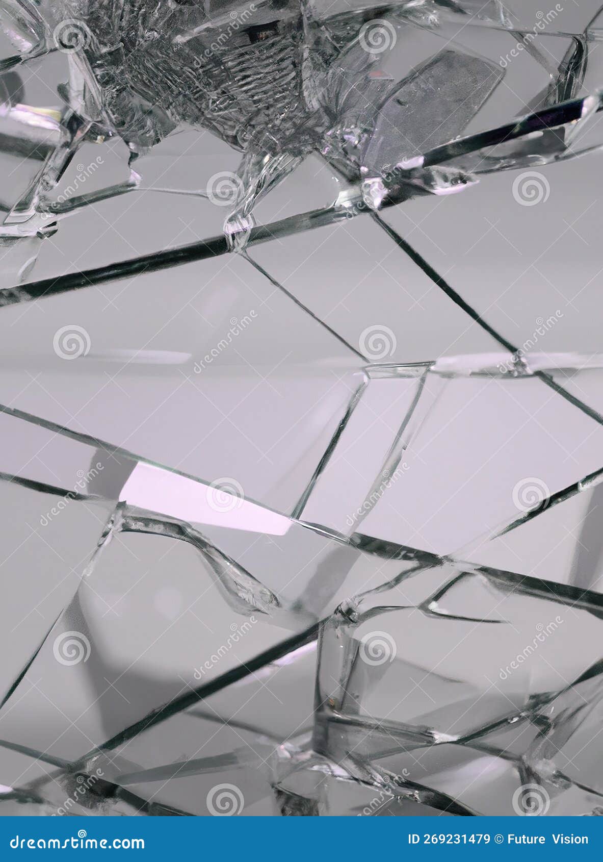 Close Up of Shattered Glass Created Using Generative Ai Technology ...