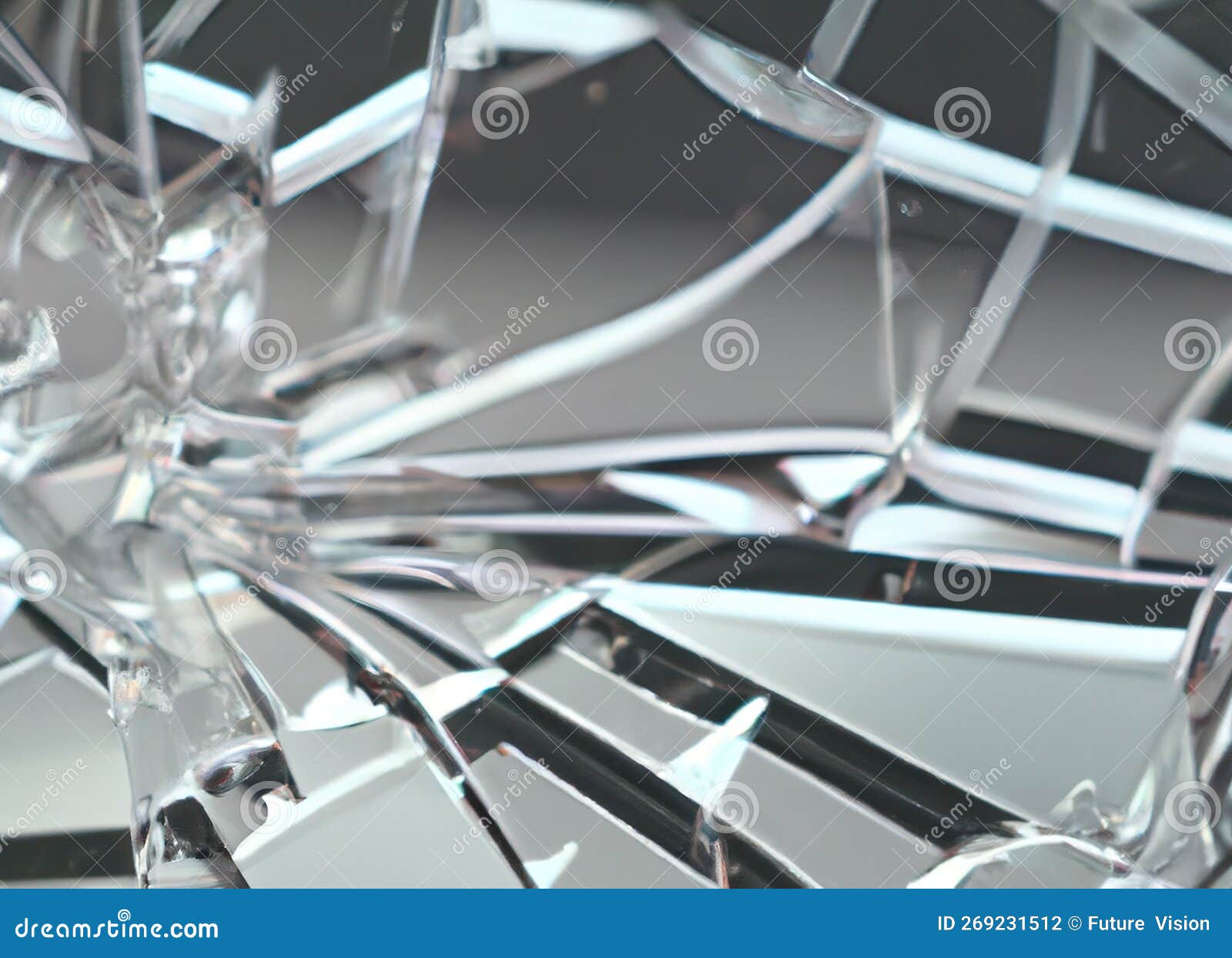Close Up of Shattered Glass Created Using Generative Ai Technology ...