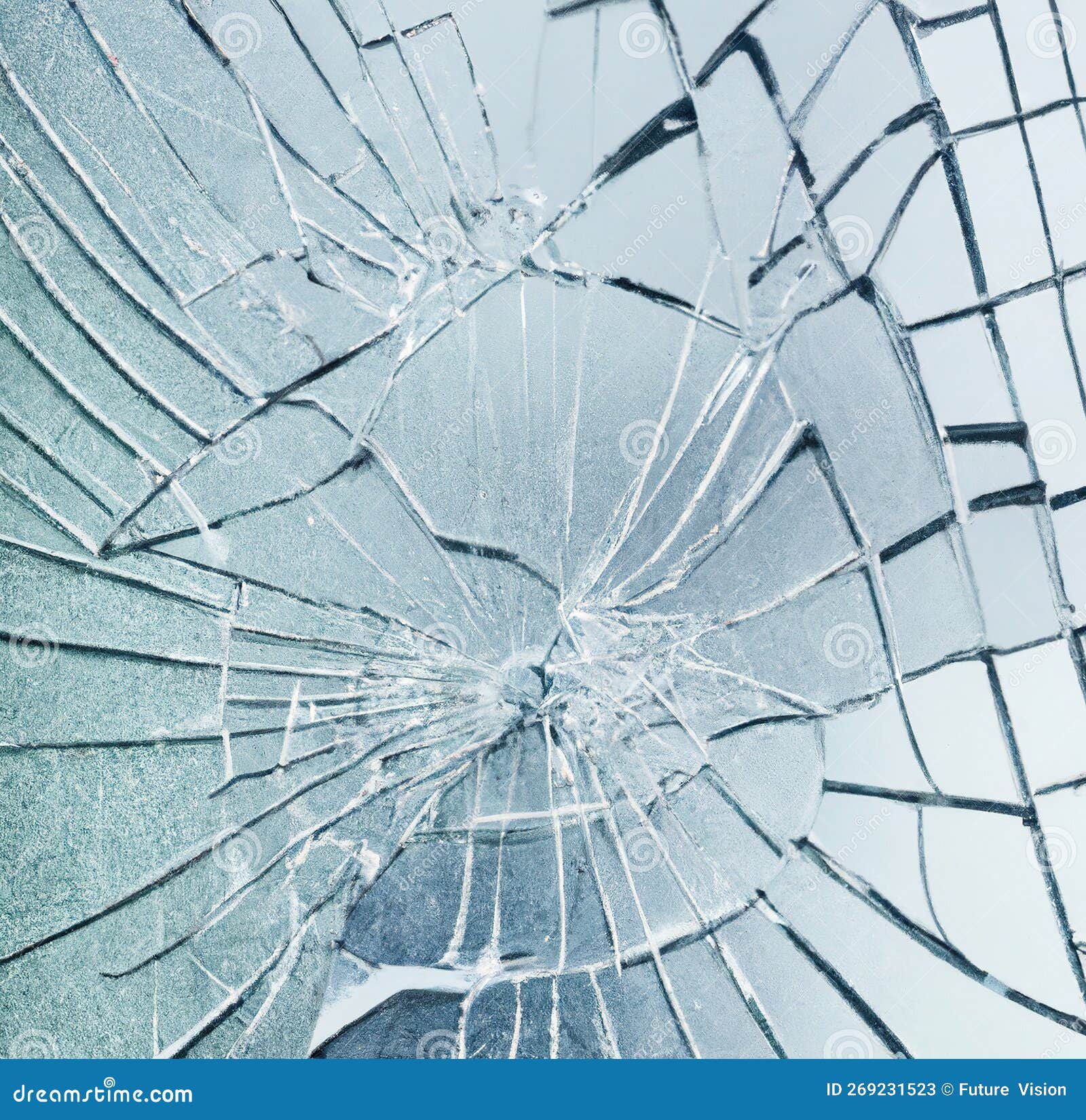 Close Up of Shattered Glass Created Using Generative Ai Technology ...