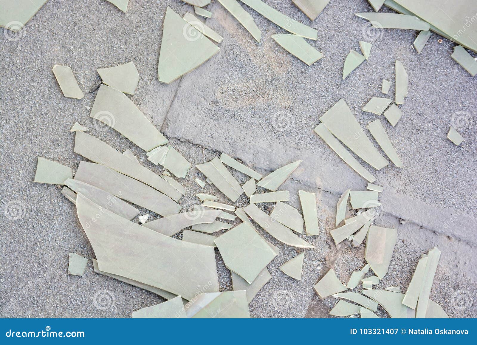 Pieces of Broken Plastic Sheet on Ground Stock Image - Image of look ...
