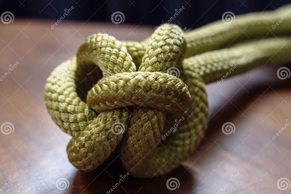 Close-up of a Sheet Bend Knot Joining Two Ropes of Different Sizes ...