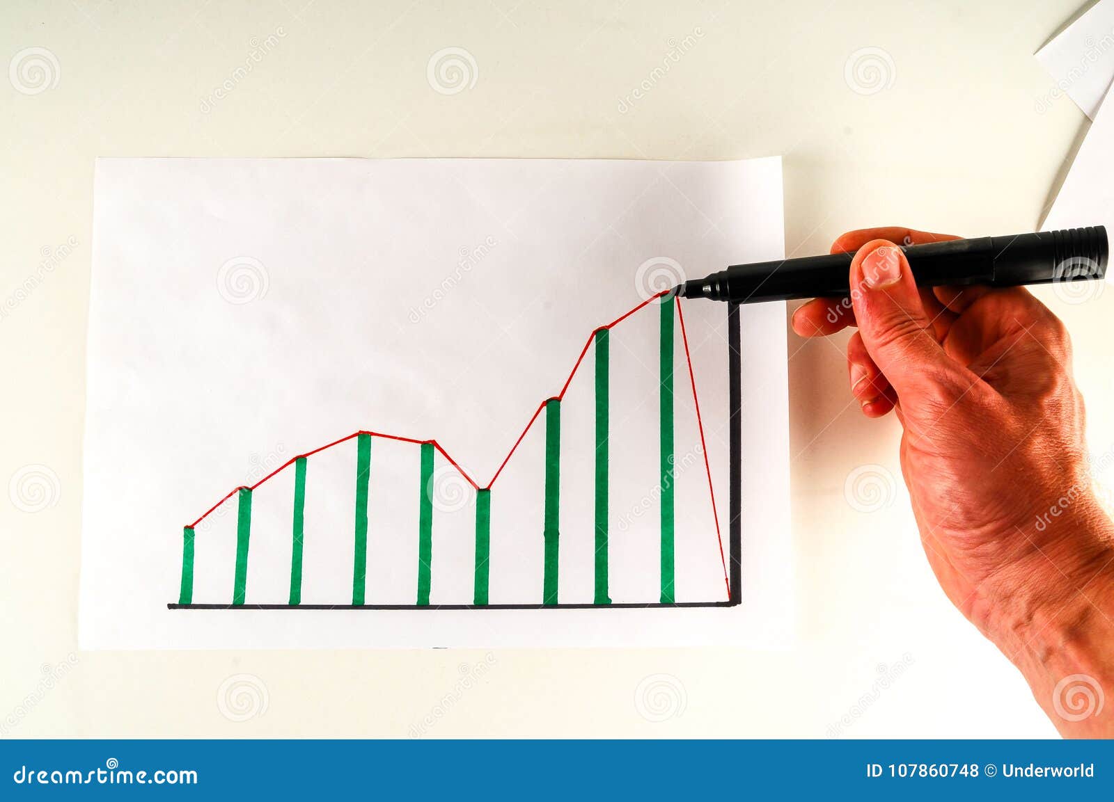 Close-up of Sheet with Drawing Stock Photo - Image of single, white ...