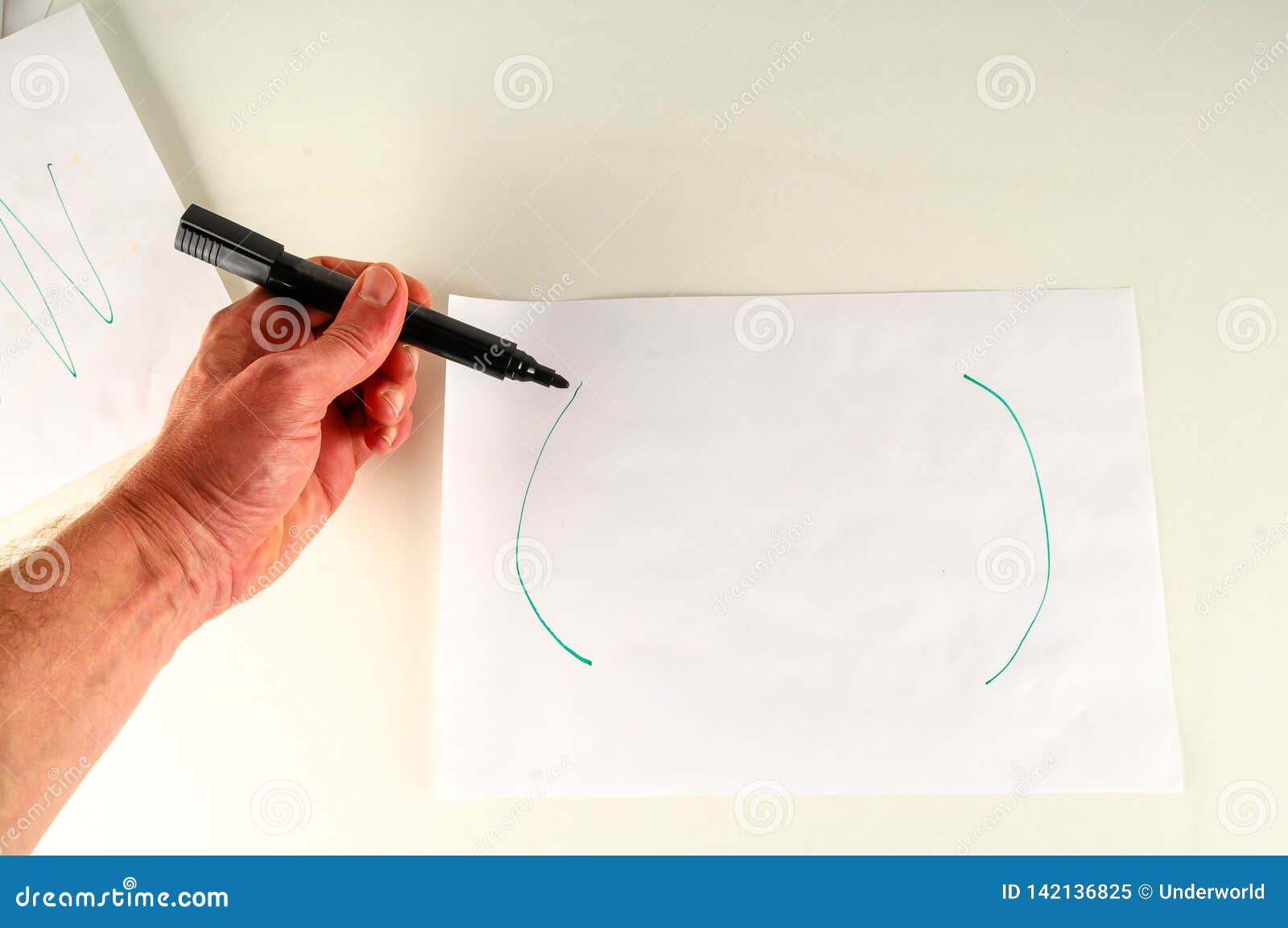Close-up of Sheet with Drawing Stock Image - Image of closeup, color ...