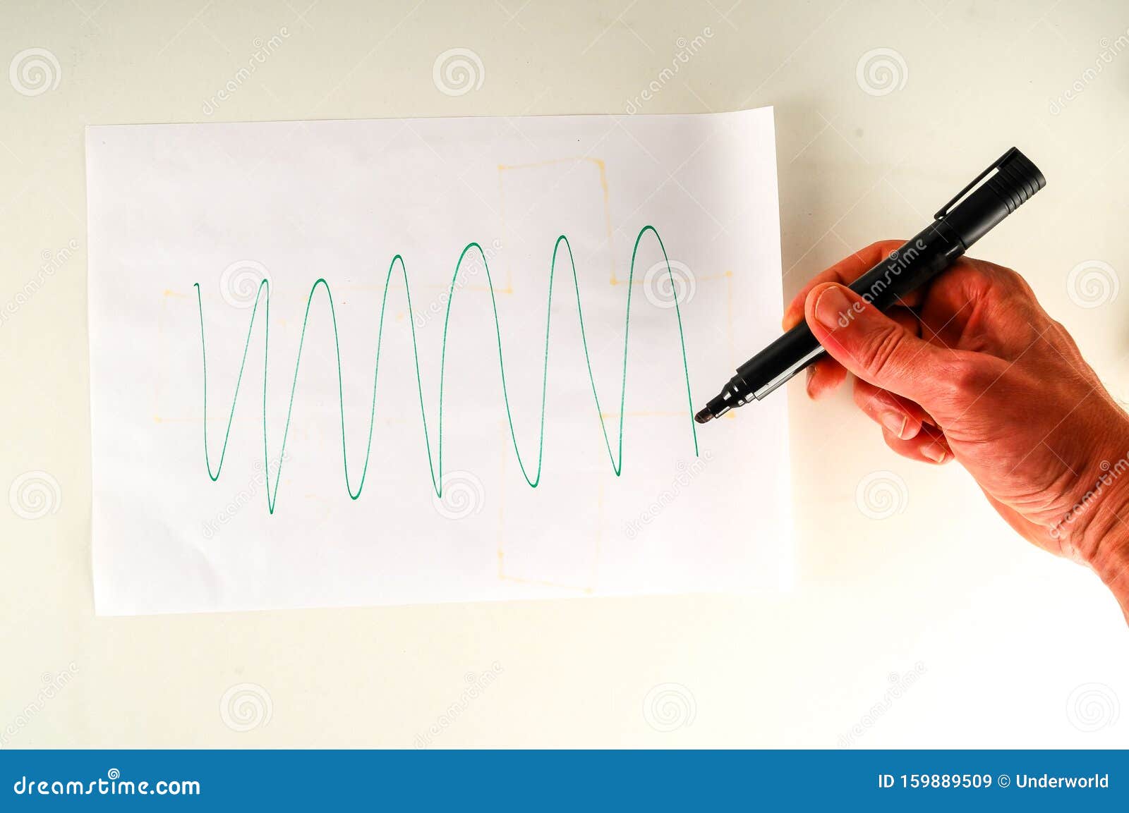 Close-up of Sheet with Drawing Stock Image - Image of studio, modern ...