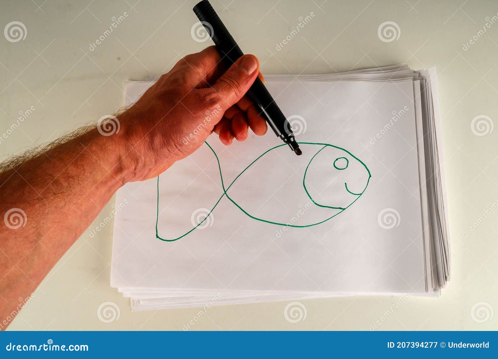 Close-up of Sheet with Drawing Stock Image - Image of color, shot ...