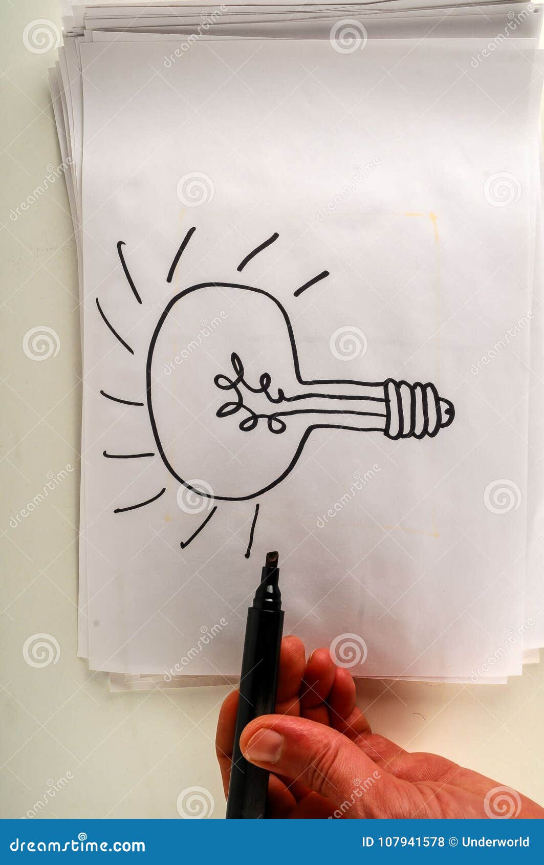 Close-up of Sheet with Drawing Idea Stock Photo - Image of sheet, shot ...