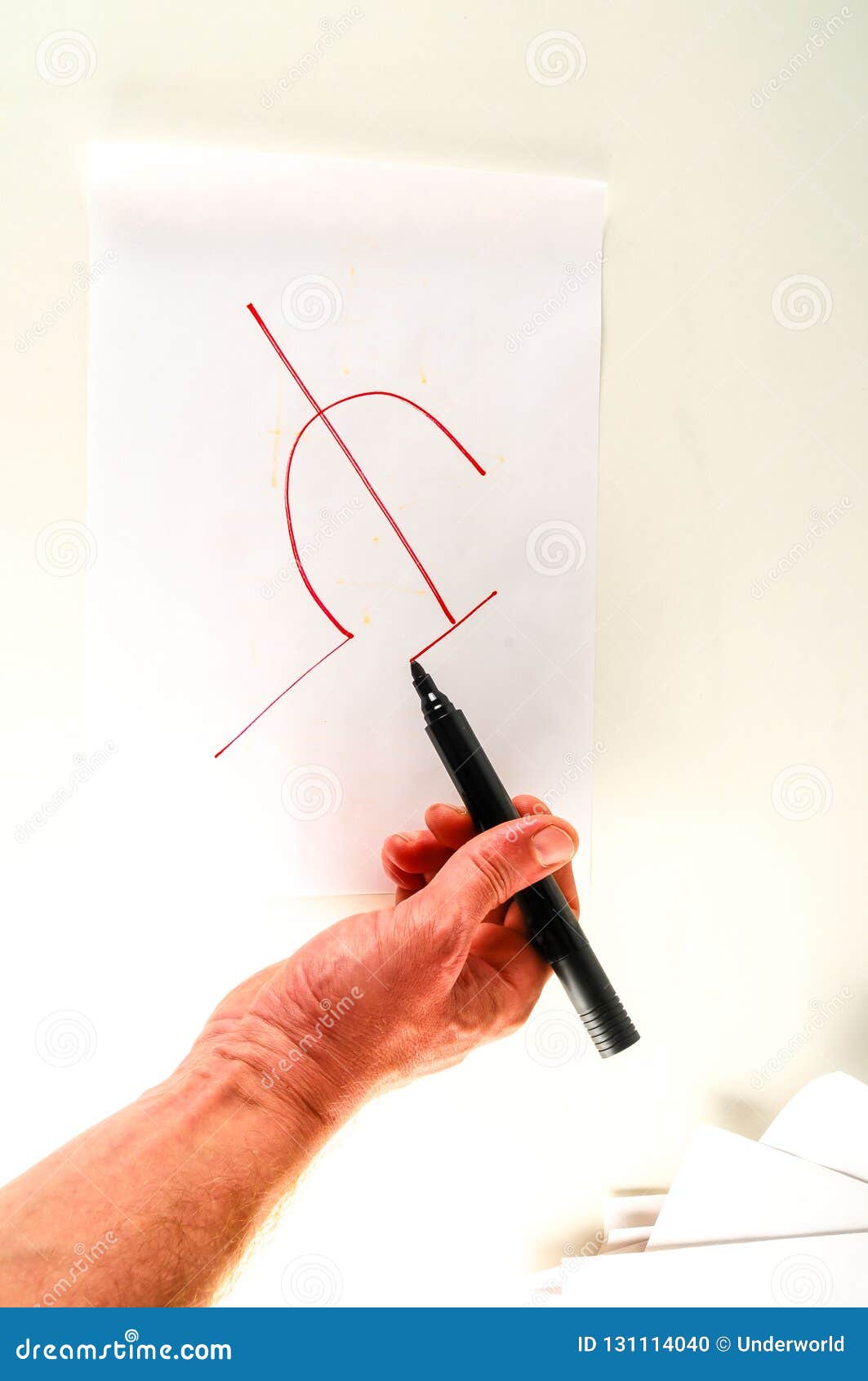 Close-up of Sheet with Drawing Stock Photo - Image of macro, white ...