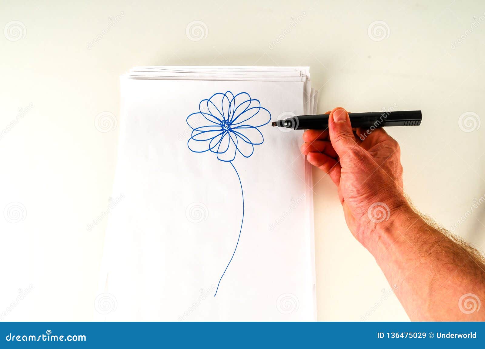 Close-up of Sheet with Drawing Stock Image - Image of closeup, macro ...