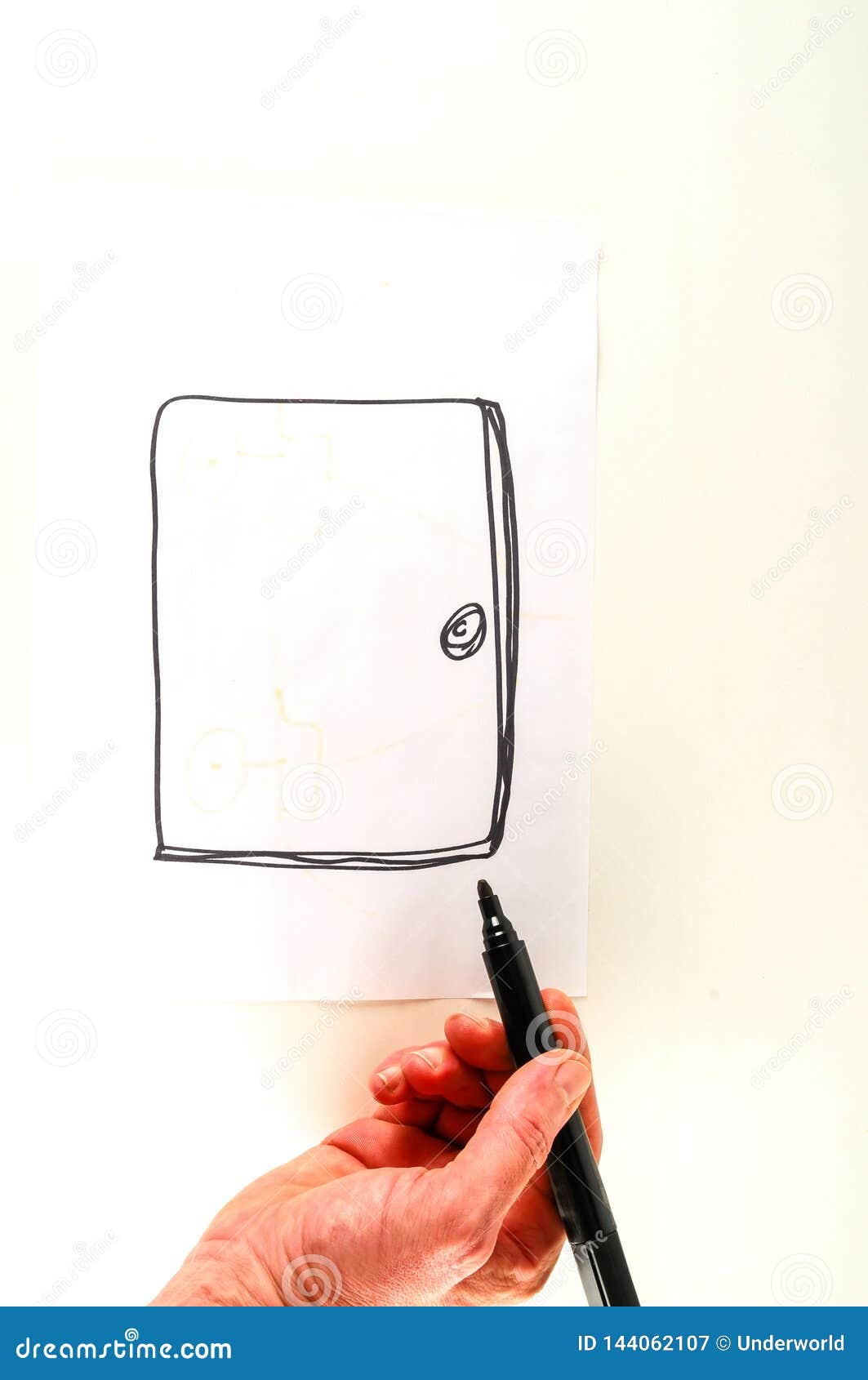 Close-up of Sheet with Drawing Stock Image - Image of object, white ...