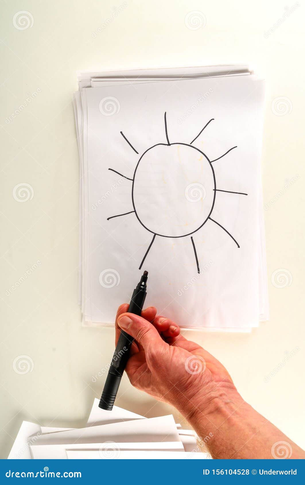 Close-up of Sheet with Drawing Stock Photo - Image of modern, sheet ...