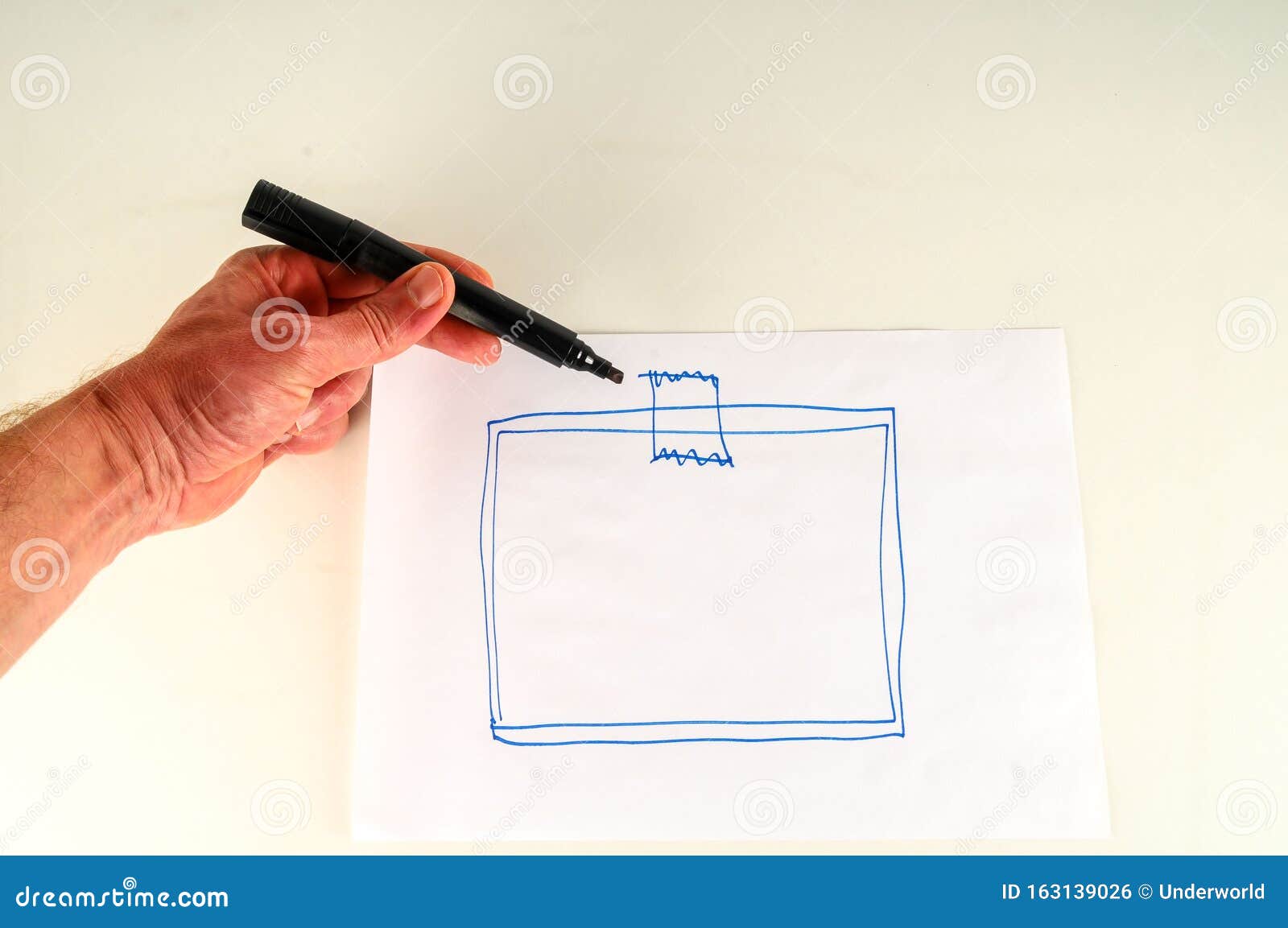 Close-up of Sheet with Drawing Stock Photo - Image of vintage, white ...